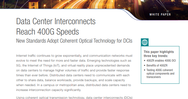 Data center interconnects reach 400G speeds - DCD Data center interconnects reach 400G speeds - DCD